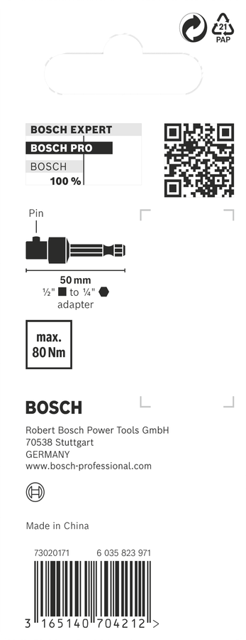 PRO Socket Adapter with Pin Connection - Bosch Professional