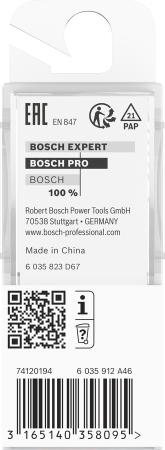 PRO Router Bit Bottom Bearing Flush Trim - Bosch Professional