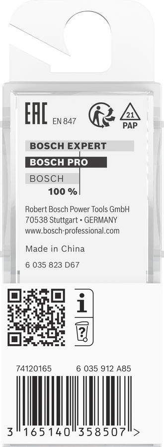 PRO Router Bit Straight, Two Flutes - Bosch Professional